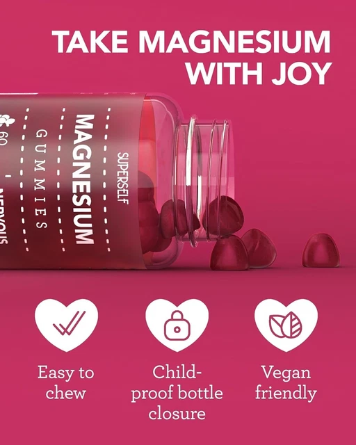 MAGNESIUM GUMMIES FOR Adults & Kids 150mg Magnesium Supplements Sleep ...