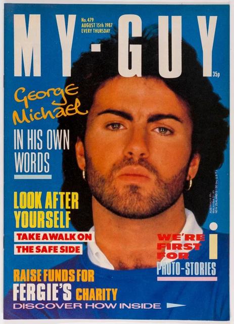 GEORGE MICHAEL BRUCE Willis poster Madonna MY GUY MAGAZINE 15 AUGUST ...