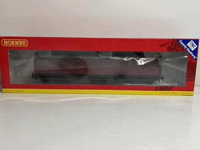 HORNBY R4520B BR Gresley Suburban 3rd Class Coach Crimson TMC Weathered ...