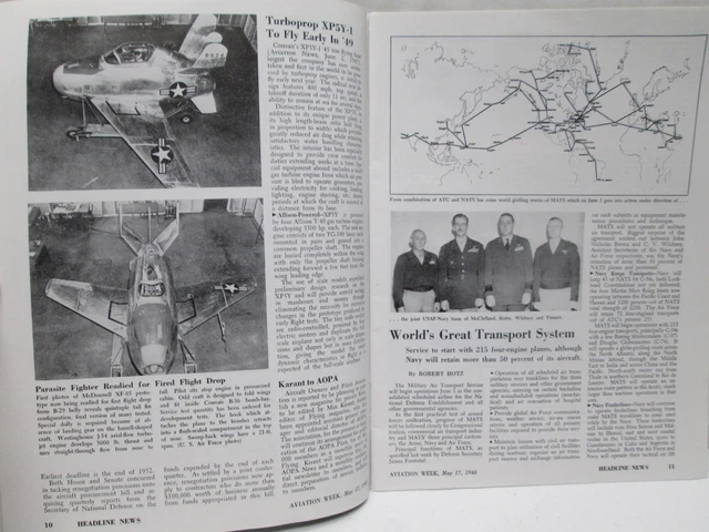 AVIATION WEEK MAGAZINE May 17 1948 BG Spark Plugs Fire Jet Engines ...
