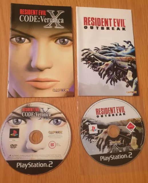 RESIDENT EVIL OUTBREAK and Code Veronica X ps2 playstation 2 £0.99 ...
