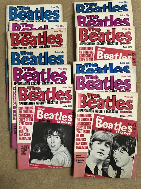 BEATLES BOOK APPRECIATION Society Magazine 1978 Full Year Set Issues 21 ...