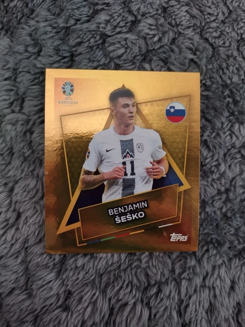 TOPPS EURO 2024 RARE GOLD SVN SP STICKERS STAR PLAYER UNSIGNED Benjamin ...