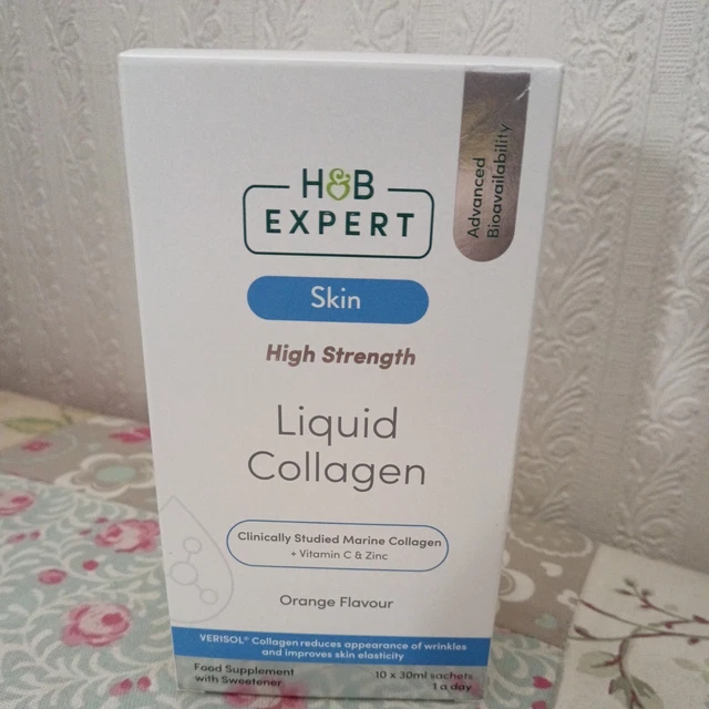 H&B EXPERT MARINE Collagen Orange Liquid 10 × 30ml Sachets New Long ...