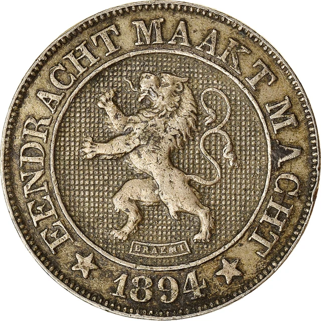 [#889615] COIN, BELGIUM, Leopold II, 10 Centimes, 1894, EF(40-45 ...