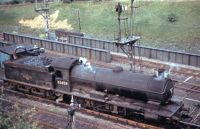 COLOUR RAIL SLIDE, BRE1980, former NER Q6 class, 63459, Relly Mill, Jun ...