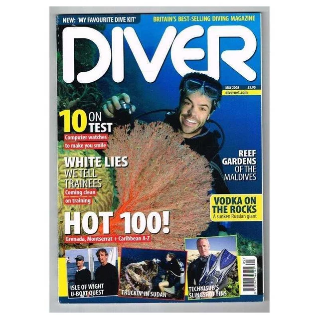 DIVER MAGAZINE MAY 2008 mbox2972/b Reef Gardens of the Maldives EUR 7 ...