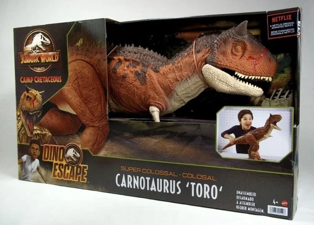 JURASSIC WORLD CAMP Cretaceous Colossal Carnotaurus Toro Figure ...