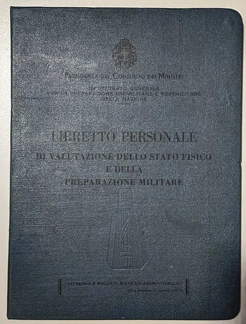 FASCISMO - LIBRETTO personale di valutazione EUR 35,00 - PicClick IT
