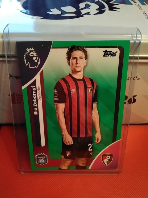 TOPPS 2026 PREMIER League Football Trading Cards ILLia Zabarnyi Green ...