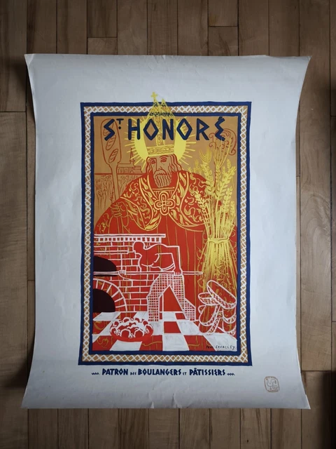 ST HONORÉ PATRON Boulangers Pâtissiers Affiche Poster Originale Paul ...