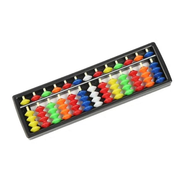 SQUARE PLASTIC ABACUS Multicolor Calculation Rack Counting Abacus ...