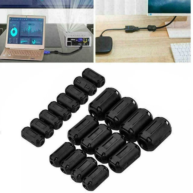 CABLE CLIPS FERRITE Core RFI EMI Noise Suppressor Beads3/5/7/9 L1C1 EUR ...