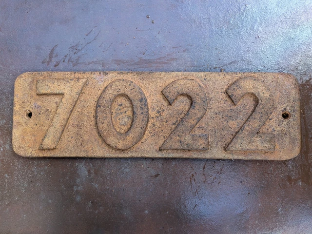 GWR CASTLE CLASS Steam Locomotive Smokebox Door Number Plate 7022 £46.00 - PicClick UK