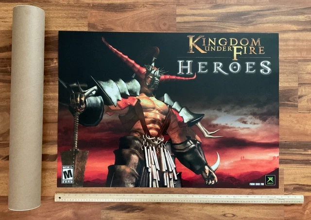 KINGDOM UNDER FIRE HEROES Video Game Store Display Poster 2005 XBOX ...