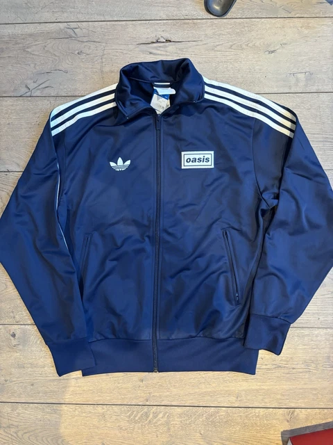 ADIDAS X OASIS Tour Firebird Track Top Jacket Navy Small Brand New With ...
