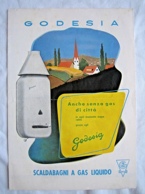 BROCHURE DEPLIANT SCALDABAGNO Godesia - Vintage Anni '50 EUR 3,00 ...