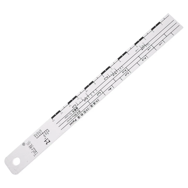 METAL PAINT MEASURING Stick Graduation Scale for Paint Mixing Stirring ...