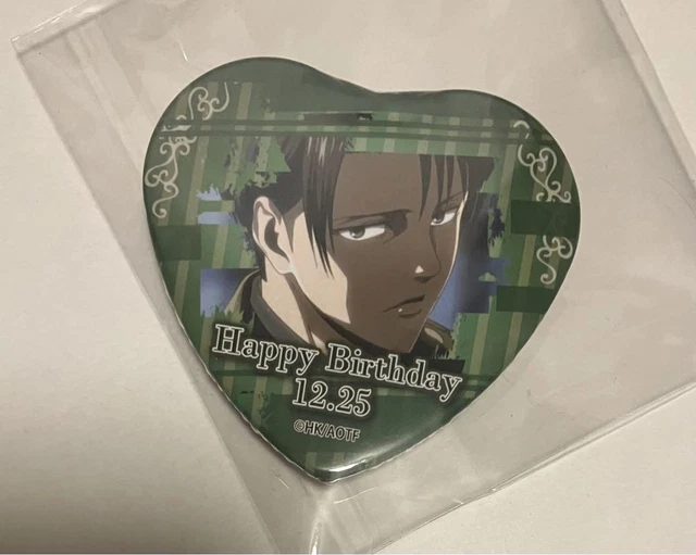 ATTACK ON TITAN Levi Ackerman Heart Button Badge Birthday Wit Studio £ ...