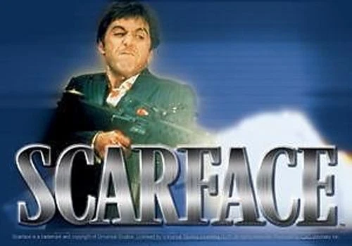 SCARFACE MACHINE GUN Blue Sticker NEW OFFICIAL MERCHANDISE RARE Al ...