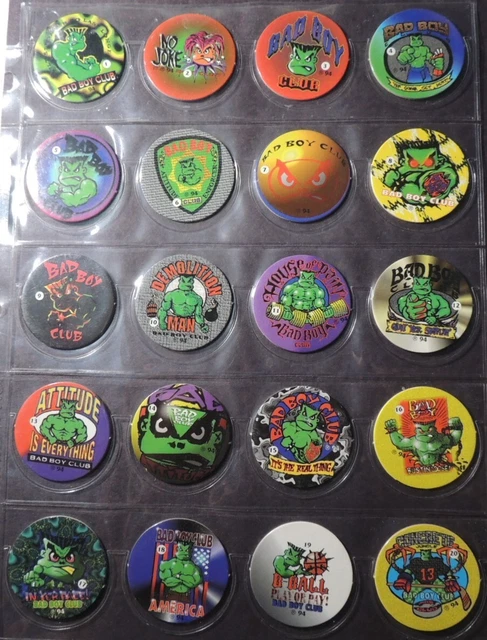 POG/MILK CAPS BAD Boy Club Set Of 54 Vintage 1990'S C-Pics A Blast From ...
