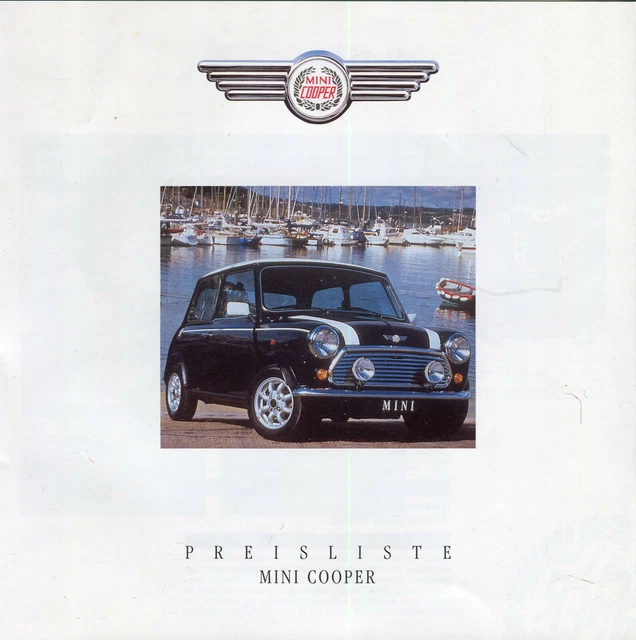 MINI COOPER 1992 Swiss market original price list liste de prix ...
