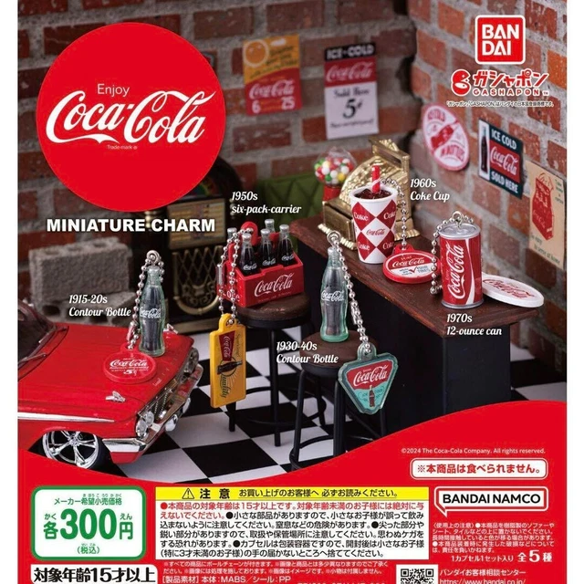 CHARM MINIATURE COCA Cola gacha all 5 types complete Capsule toys Japan ...