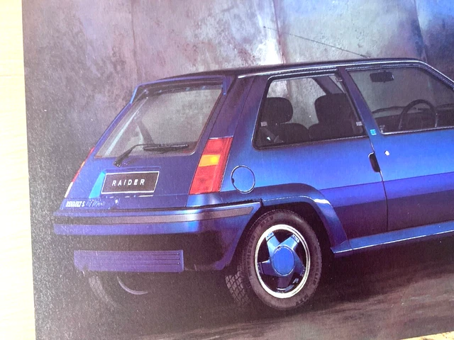 RENAULT 5 GT TURBO RAIDER c.1990 ORIGINAL FRAMEABLE WALL ART MAGAZINE ...