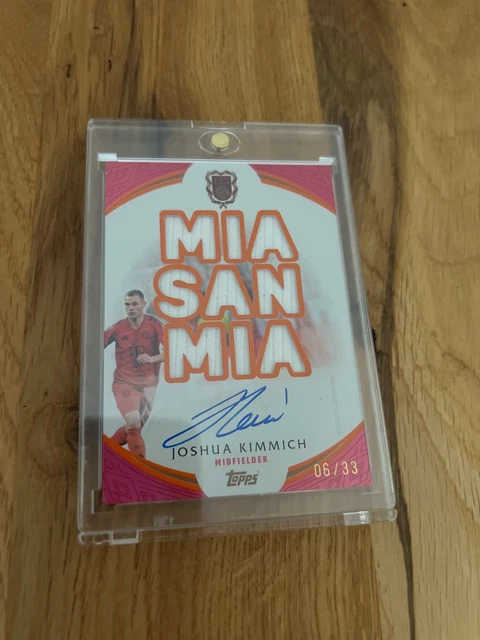 JOSHUA KIMMICH RELIC Auto/33 Jersey Numbered Topps 125 Jahre Bayern ...
