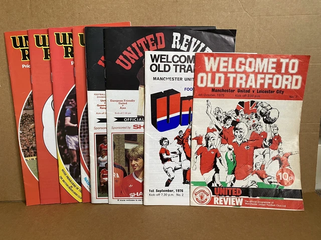 MANCHESTER UNITED FC Programmes, X9, Job Lot, 1975-1984, Various, FA ...