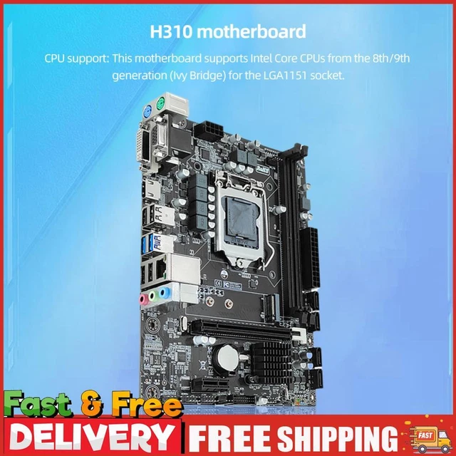 H310 PC MAINBOARD 100M Network LGA1151 Micro-ATX DDR4 Motherboard SATA ...
