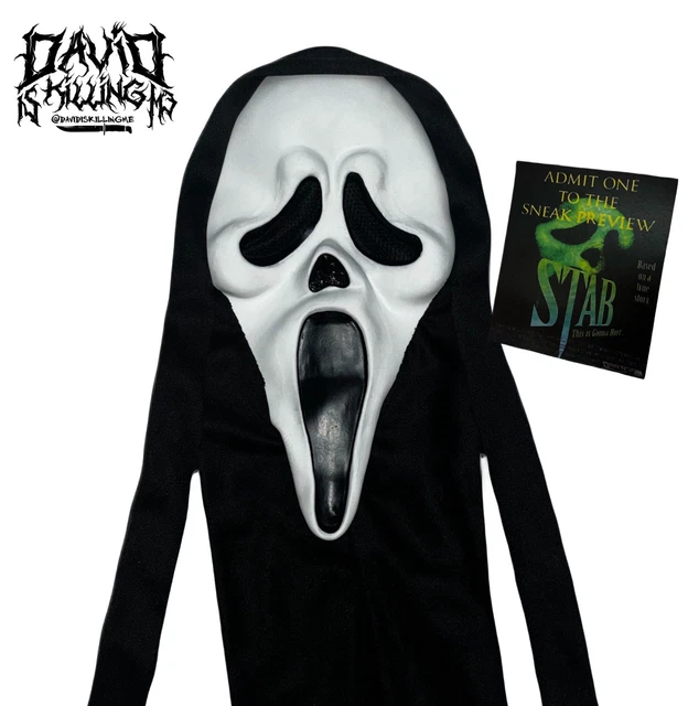 SCREAM MASK GHOSTFACE Gen 1 fantastic faces Replica handpainted + Stab ...