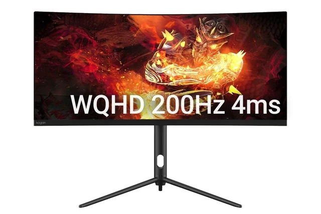 KOGAN 30& CURVED Gaming Monitor 2560x1080 Ultrawide 200Hz/21:9 FreeSync ...