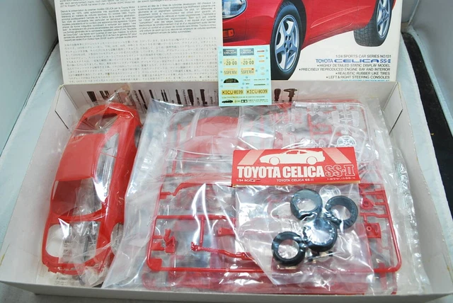 TAMIYA 1/24 TOYOTA Celica ST202 SS-II Model Kit Full Display Engine ...