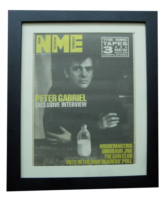 PETER GABRIEL+NME FRONT Cover 1987+Rare Original+Poster+Framed+Fast ...