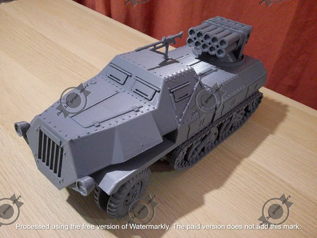 1-72 SCALE 3D Printed Ww2 German Sdkfz 4 Panzerwerfer,Half Track Rocket ...