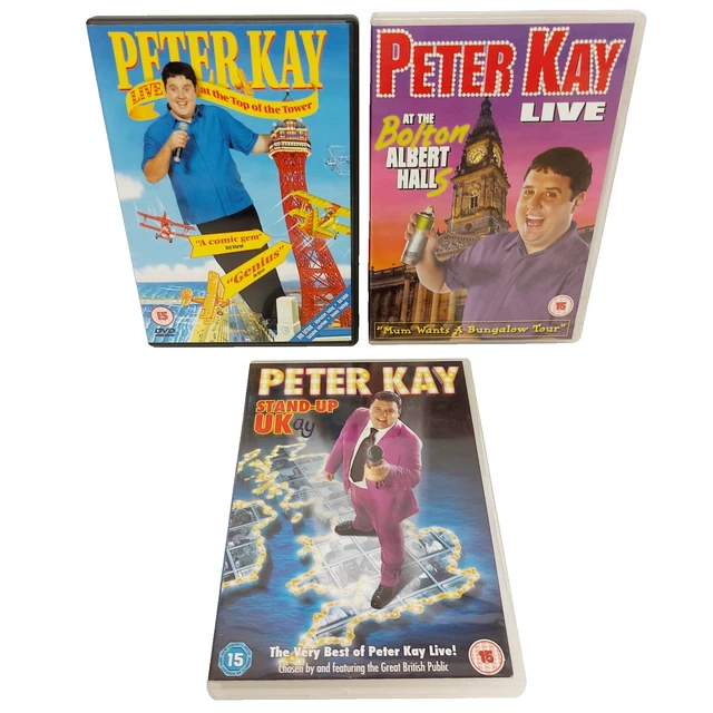 3 X PETER Kay DVD Bundle - Live Blackpool Tower, Live Bolton, Stand Up ...