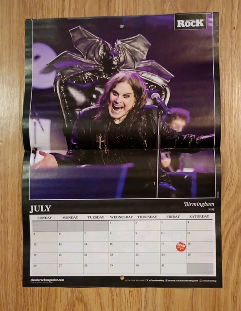 OZZY OSBOURNE 2026 Classic Rock Wall Calendar - New £5.44 - PicClick UK