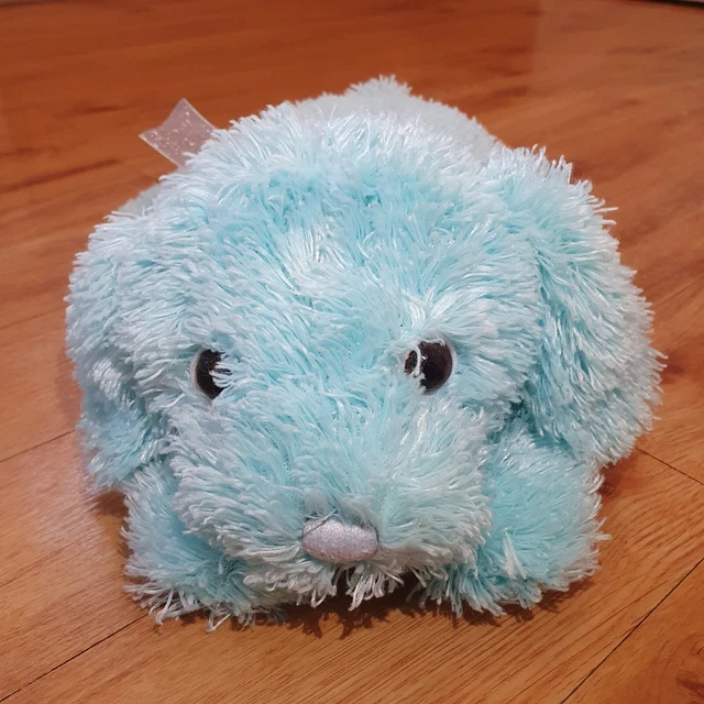 VINTAGE CHAD VALLEY Shiny Teal Turquoise Blue Puppy Dog Soft Plush Toy ...