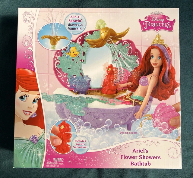 MATTEL DISNEY PRINCESS Ariel’s Flower Showers Bathtub BRAND NEW no doll ...