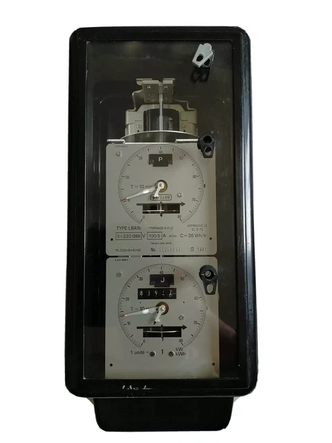 ANCIEN COMPTEUR ÉLECTRIQUE triphasé EDF Landis Gyr L8A1b 1981 encore ...