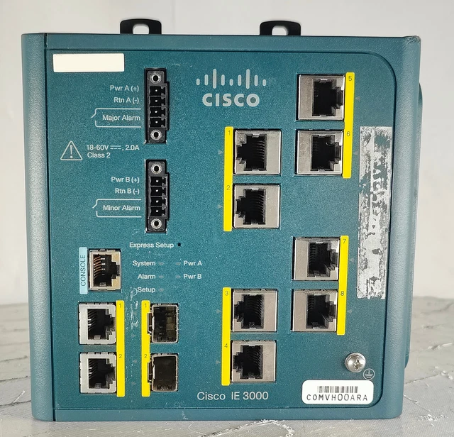 CISCO IE 3000 8-Port Industrial Ethernet Switch IE-3000-8TC COMVH00ARA ...
