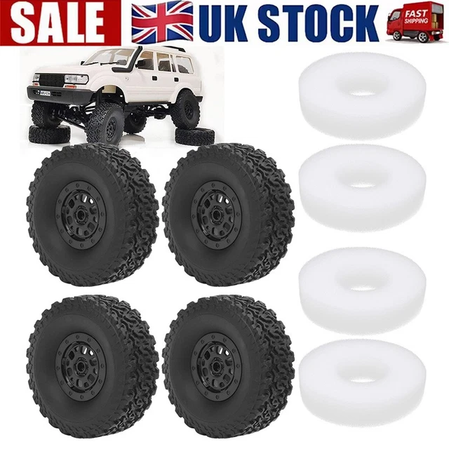 PLASTIC RUBBER TIRE Wheel Hub Sponge Set RC Car Accessory for WPL C14 ...