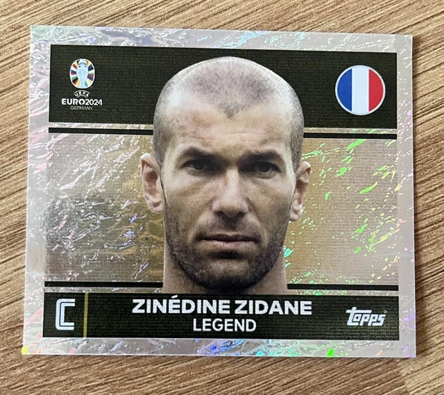 TOPPS EURO 2024 Sticker Zinedine Zidane Legend Captain Foil FRA 2 ...
