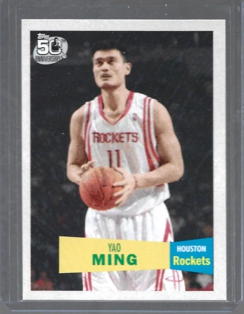 YAO MING-HOUSTON ROCKETS 2007-08 Topps Basketball 57-58 Variations #11 ...