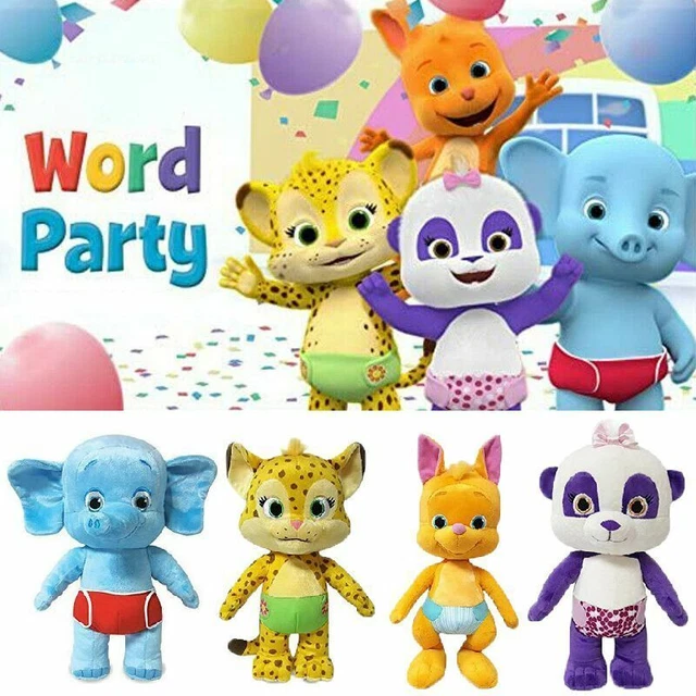 WORD PARTY NETFLIX Lulu Bailey Franny Kip 9.8" Plush Animal Kids Gift ...