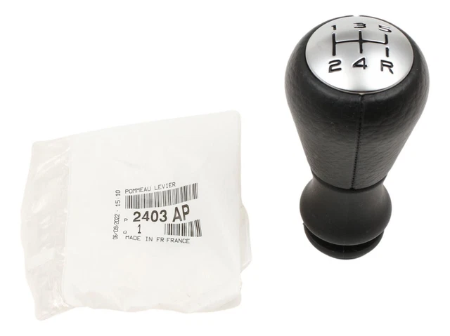 POMMEAU DE LEVIER de vitesse d'origine 5G Argent Citroen Peugeot 106 ...