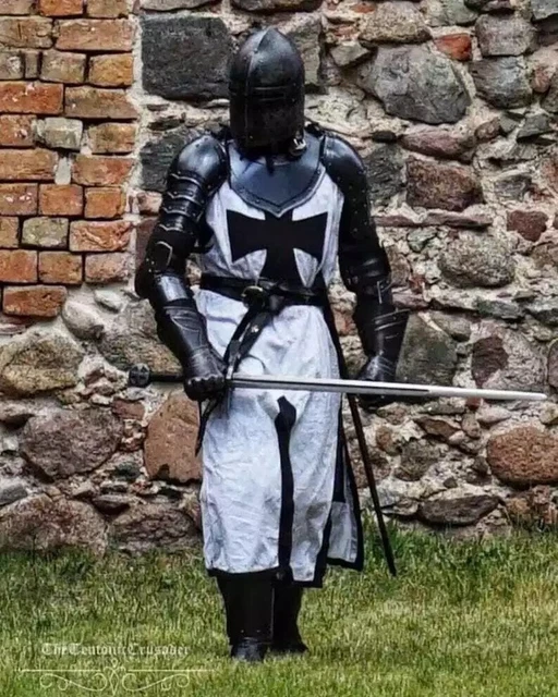 BLACK TEMPLAR KNIGHT Armor Suit-Crusader Templar Armor/ Larp Cosplay ...