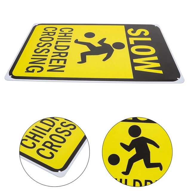 ROAD SIGN SAFETY Child Children Playing Drive Slow Signs Crossing £8.38 ...
