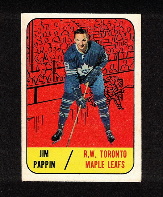 CARTE HOCKEY VINTAGE 1967-68 JIM PAPPIN #78 VG-EX Topps Leafs ...